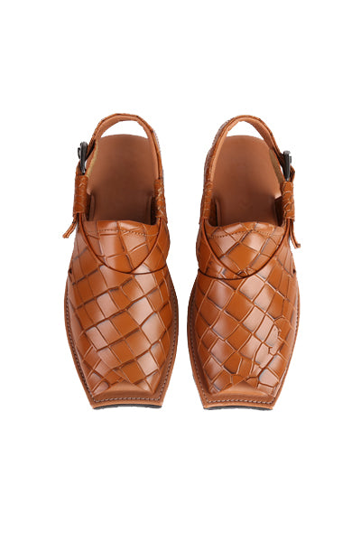 Jenson Men's Croc Print Leather Peshawari Chappal – Inland Leather Co