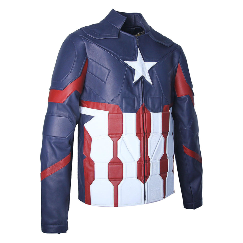Captain America Character Real Leather Jacket – Inland Leather Co