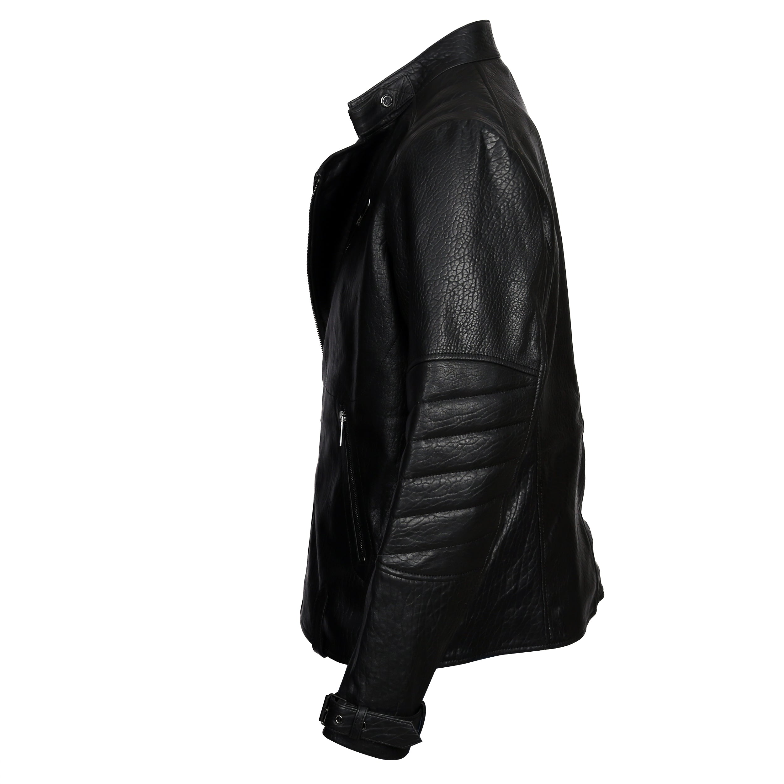 David Genuine Leather Biker Jacket Black – Inland Leather Co