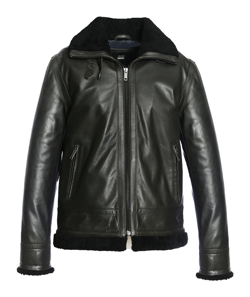 Men's Carlo Aviator Leather Jacket – Inland Leather Co