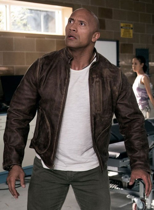 Dwayne Johnson Real Leather Jacket Brown – Inland Leather Co