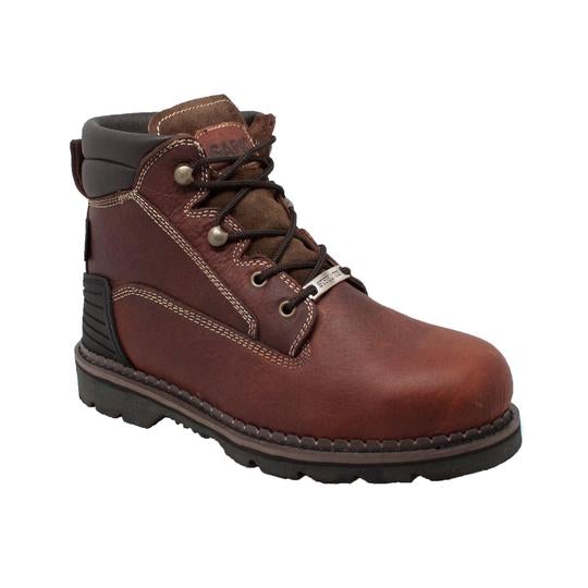 Men's 6" Steel Toe Work Boot Brown Leather Boots – Inland Leather Co