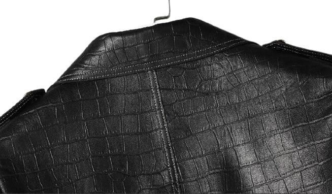 Stark Mens Bold Snake Print Leather Jacket – Inland Leather Co